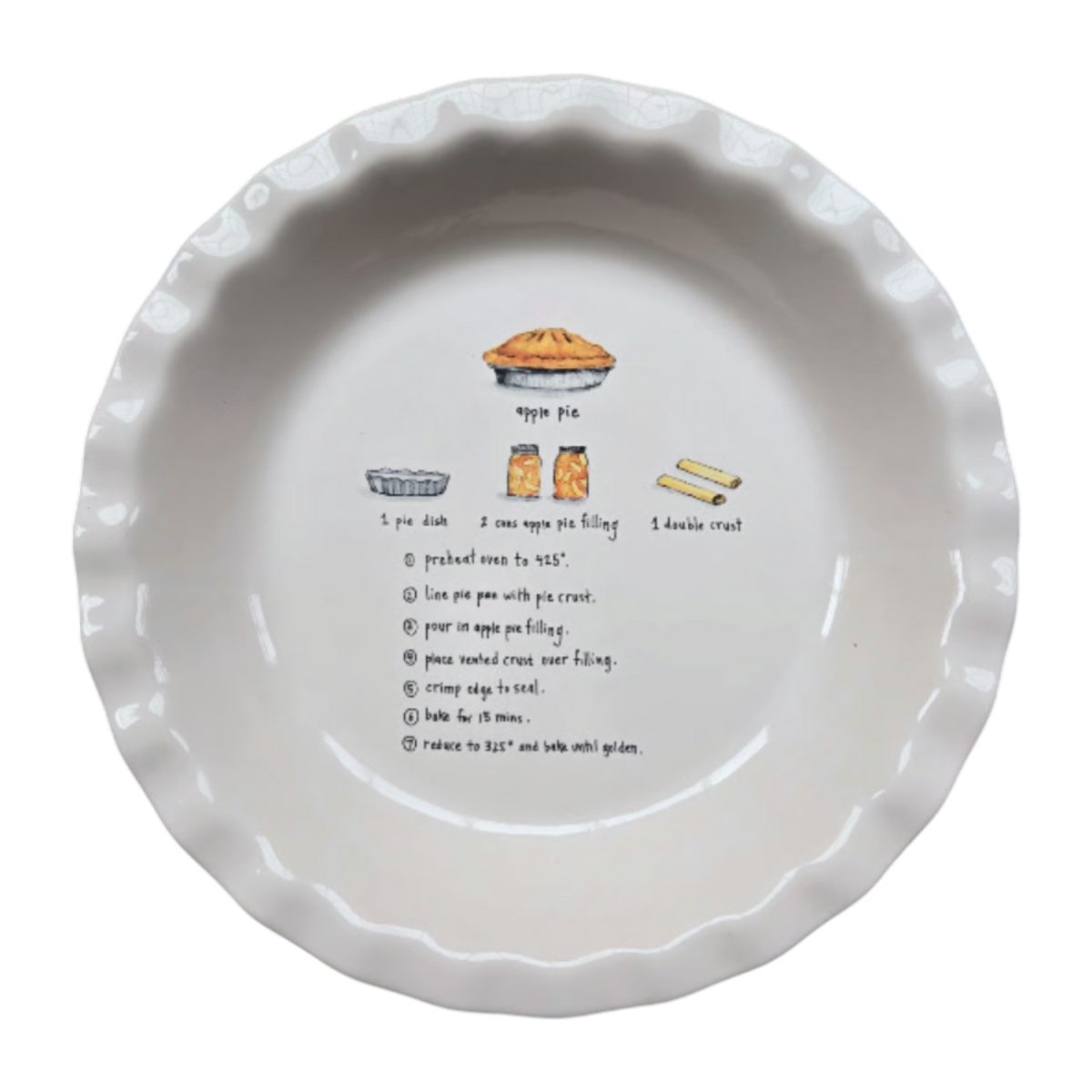 Rae Dunn APPLE PIE Pie Plate – Dunn Directory