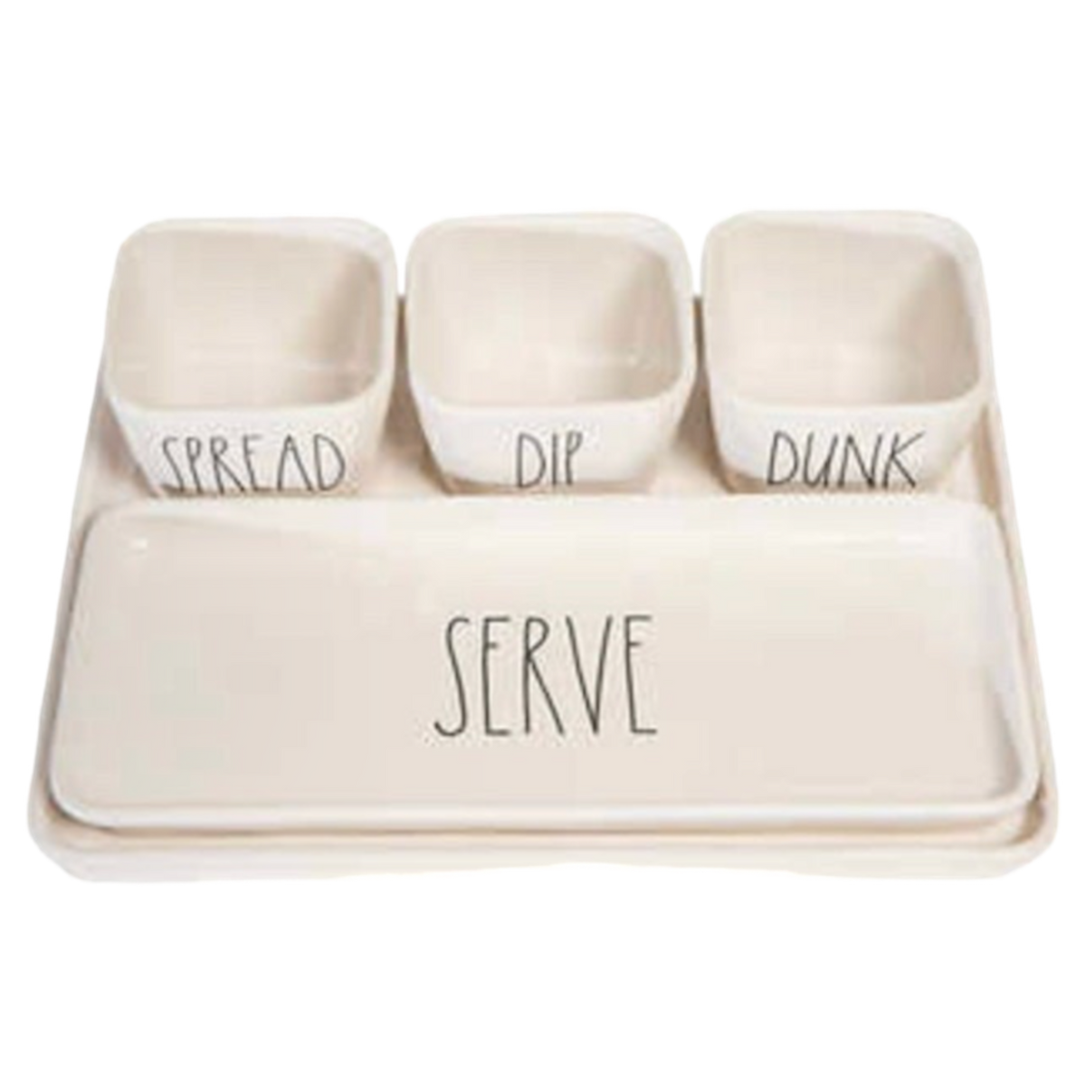Rae Dunn SPREAD, DIP, DUNK & SERVE Set – Dunn Directory