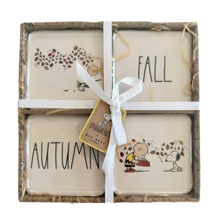 Rae Dunn SNOOPY FALL Coasters | Peanuts – Dunn Directory