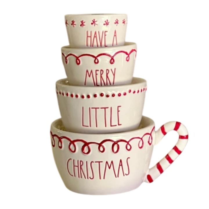 Rae Dunn CANDY CANE Teacup Measuring Cups | Christmas – Dunn Directory
